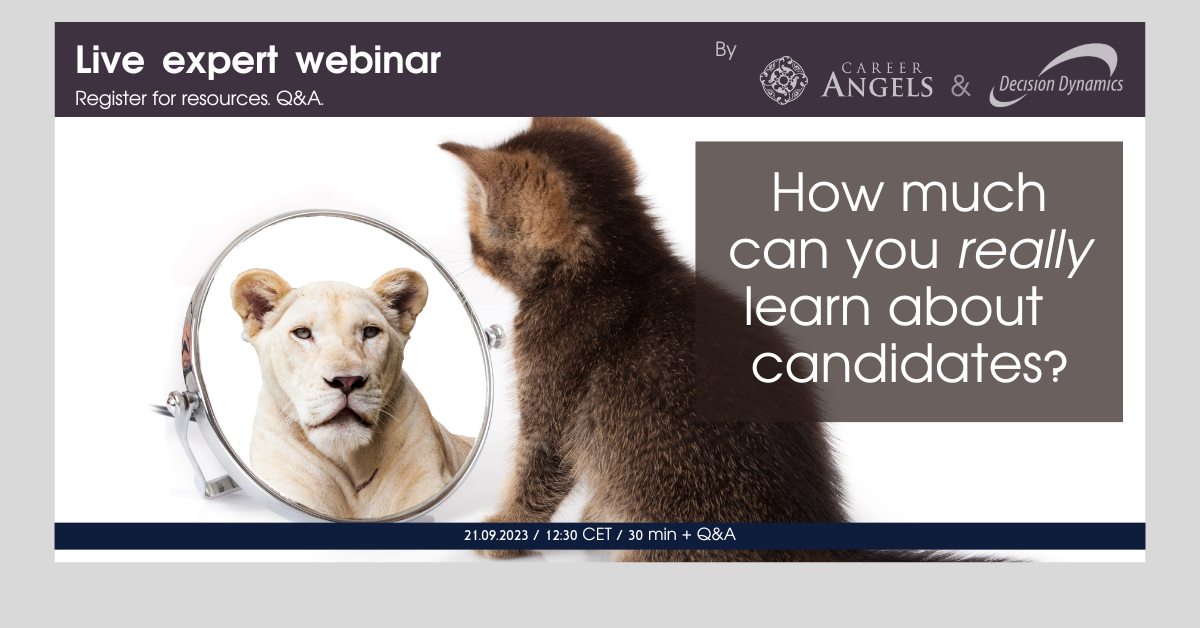 Candidate learning co-webinar with Career Angels 21 September ...